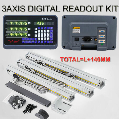 2/3 AXIS DRO KIT Standard +SCALES – ToAuto Tool
